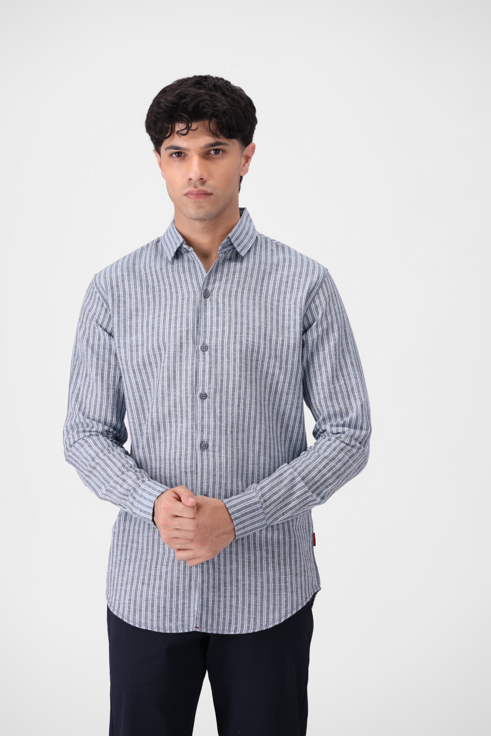 Vertical Stripe Casual Shirt – Monark Clothing