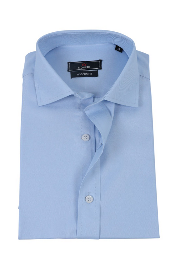 Sky Blue Textured Formal Shirt – Monark Clothing