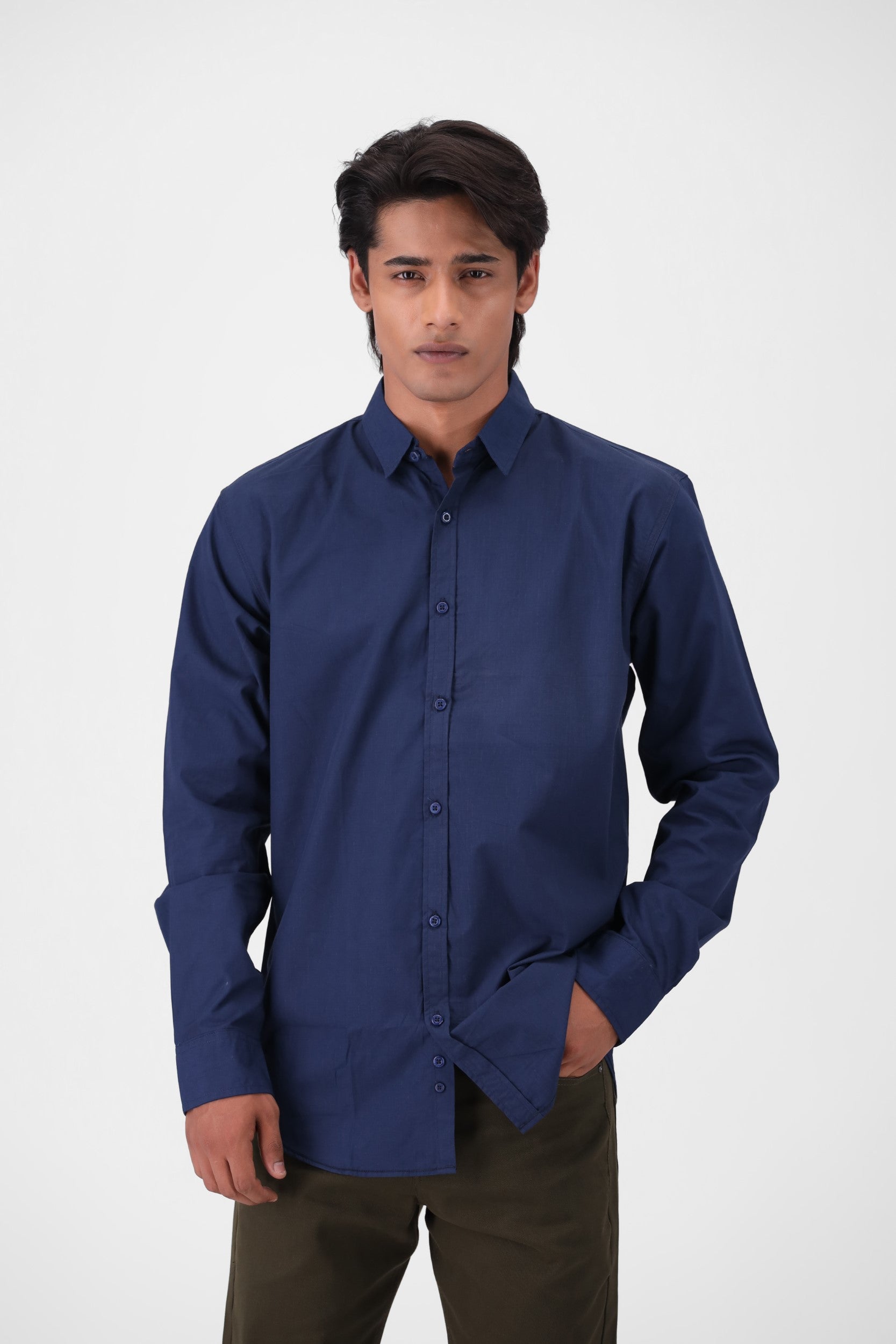 Navy Blue Casual Shirt – Monark Clothing