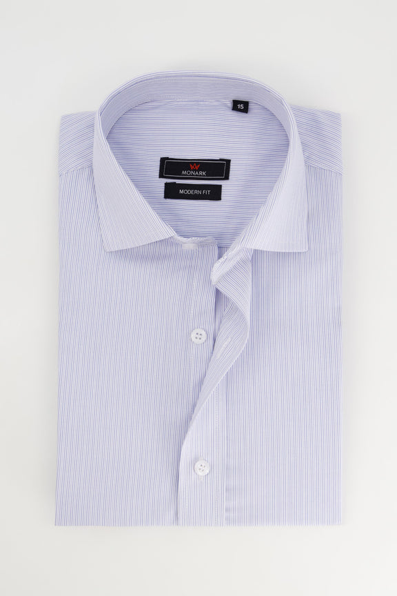 BLUE STRIPES FORMAL SHIRT – Monark Clothing