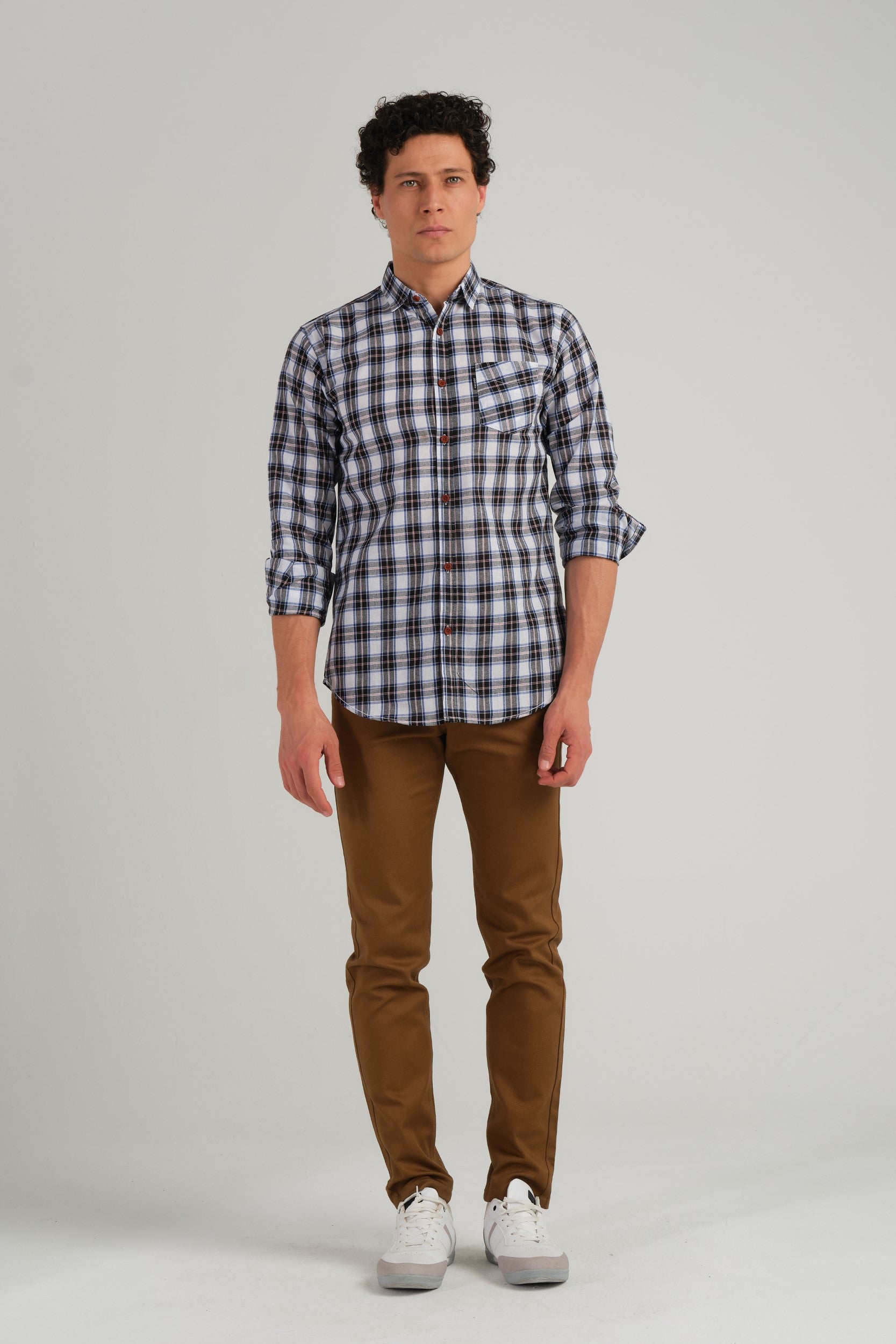 CHECKERED SLIM FIT SHIRT – Monark Clothing