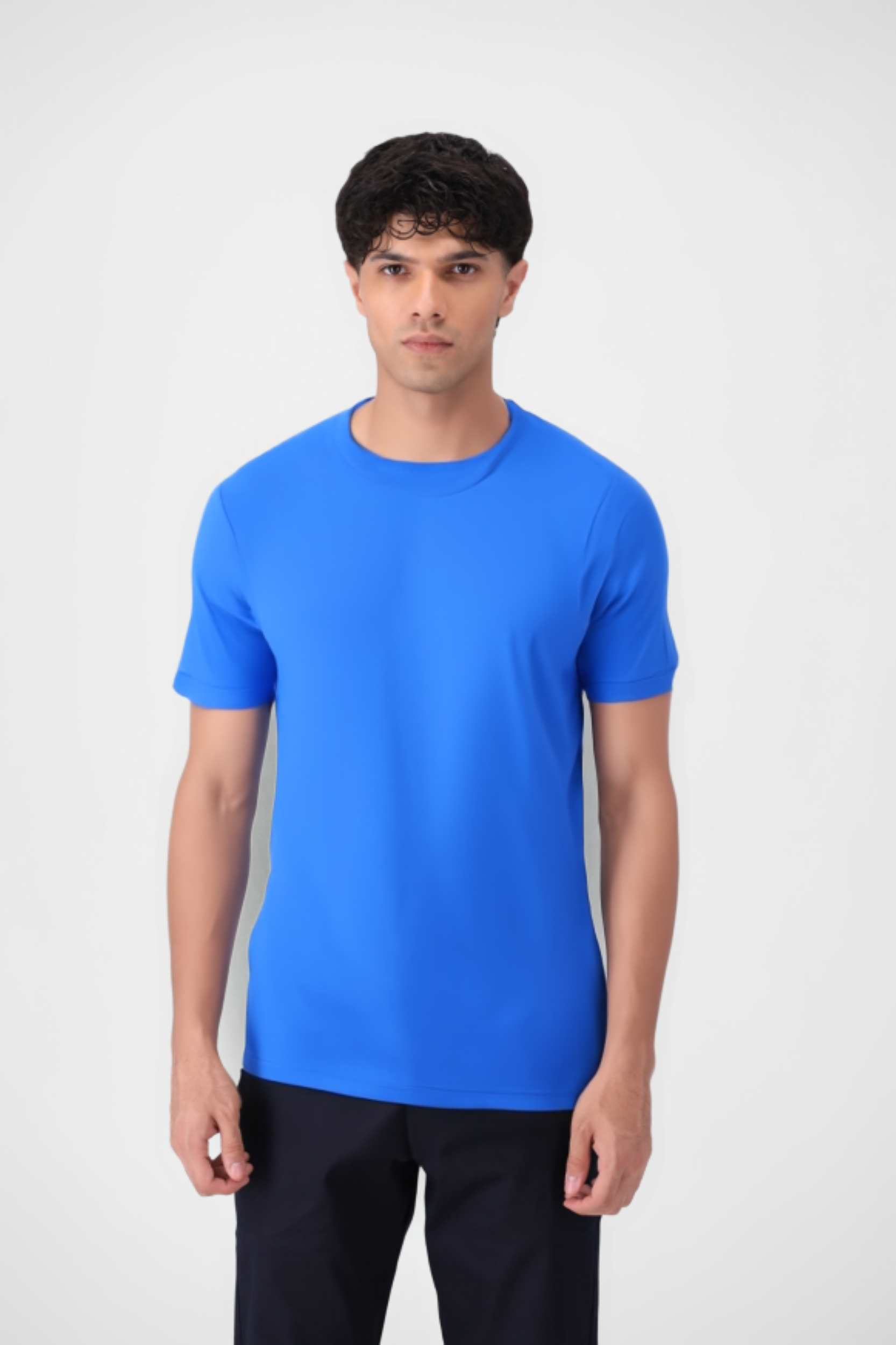 Baby Blue Crew Neck T-Shirt – Monark Clothing