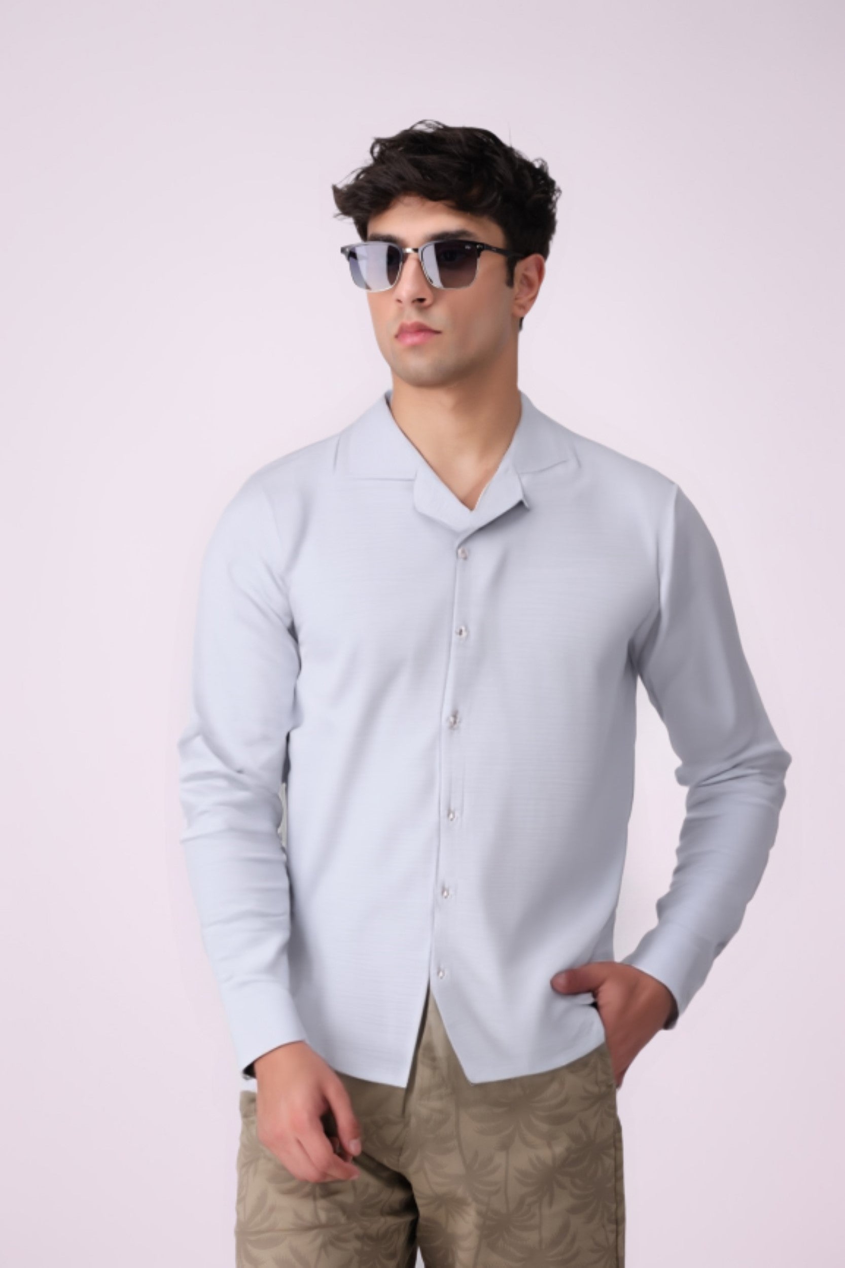Sky Blue Camp Collar Shirt – Monark Clothing